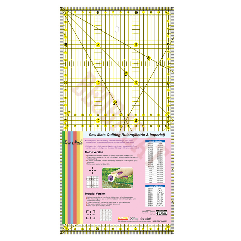 Lenjir za patchwork | 15x30cm | Beobagat